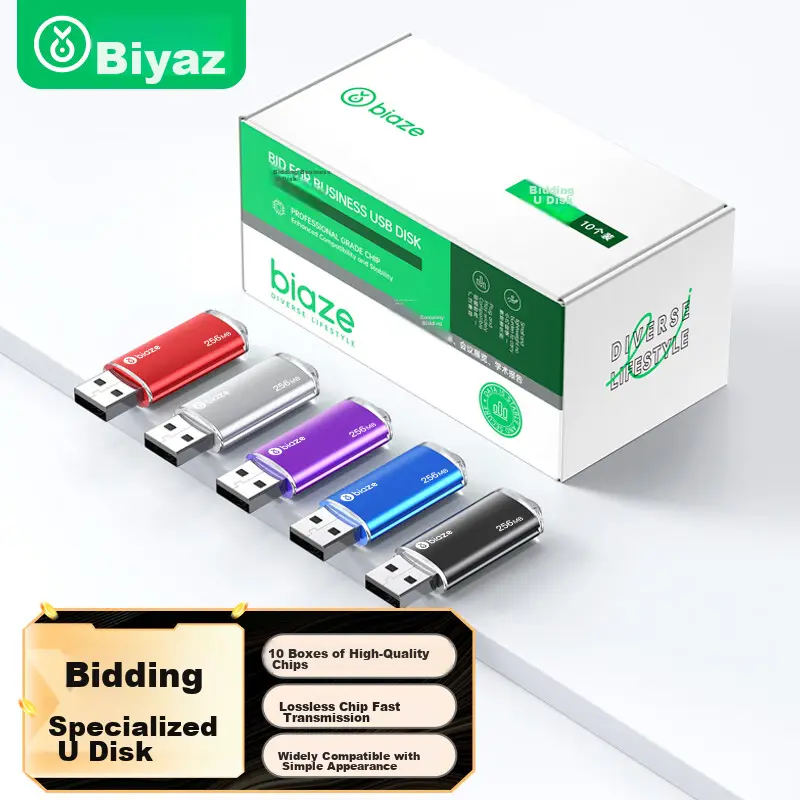 Biaze USB Flash memorija UP015, 256MB, USB 2.0, 10 komada, Višebojna