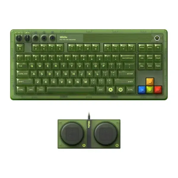 8BitDo Tastatura Retro 87 RGB Xbox Green, Bežična, Mehanička, Dual Super Buttons