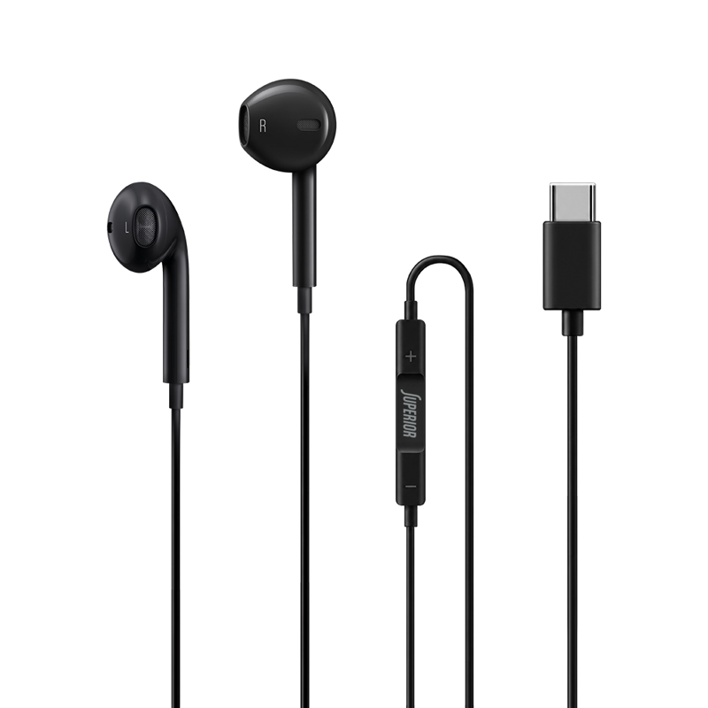 Handsfree slusalice Superior Classic CO-i12 Type-C crne
