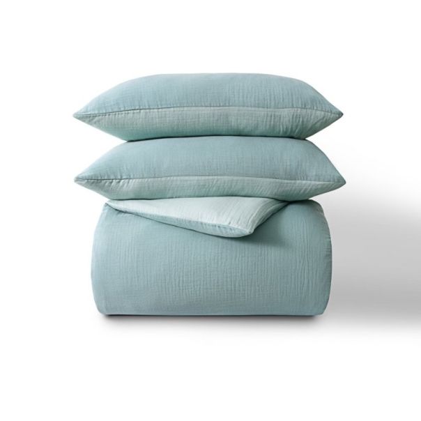 DORMEO Pamuk Muslin posteljina set, tirkiz, 200x200
