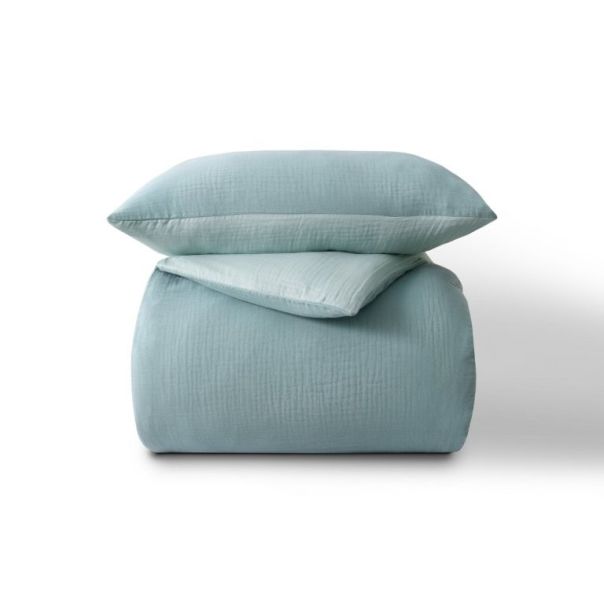 DORMEO Pamuk Muslin posteljina set, tirkiz, 140x200