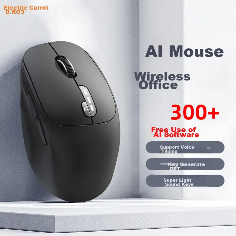 D.Rob Bežični AI miš, 2.4GHz, Bluetooth, Crni