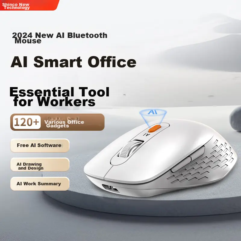 Shinco Bežični AI miš, Bluetooth, Beli