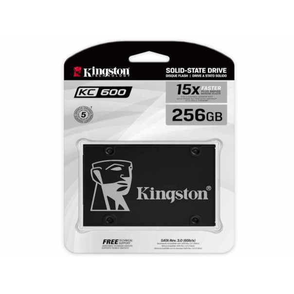 KINGSTON SSD KC600 256GB/2.5"/SATA 3/crna