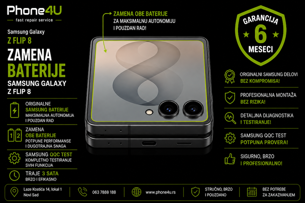 Zamena baterije Samsung Galaxy Z Flip 8 | Phone4U