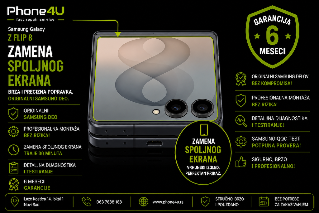 Zamena spoljnog ekrana Samsung Galaxy Z Flip 8 | Phone4U