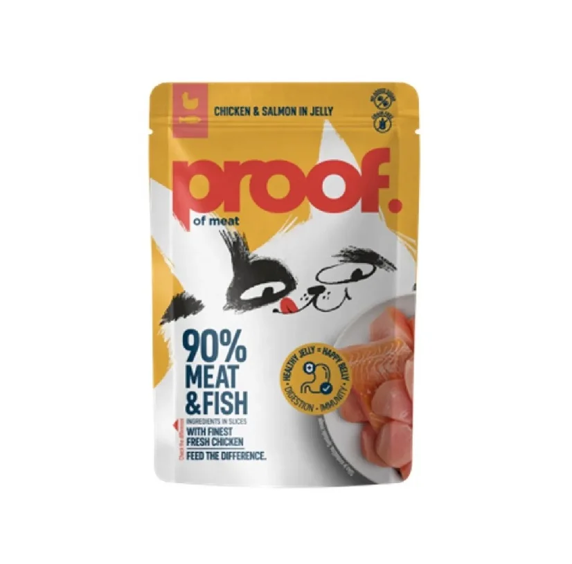 AW 85gr Proof Sosic Piletina i losos u želeu CAT 90% mesa
