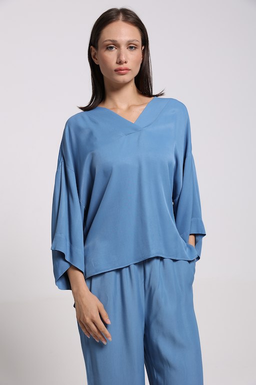 VISKOZNA BLUZA SA V-IZREZOM