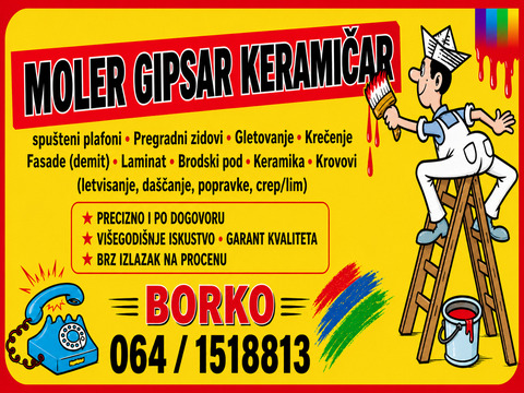 Moler Gipsar Keramičar Zrenjanin