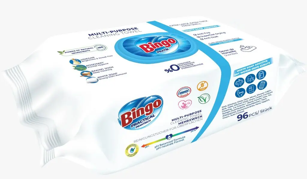 Bingo Vlažne maramice za čišćenje, 96 komada