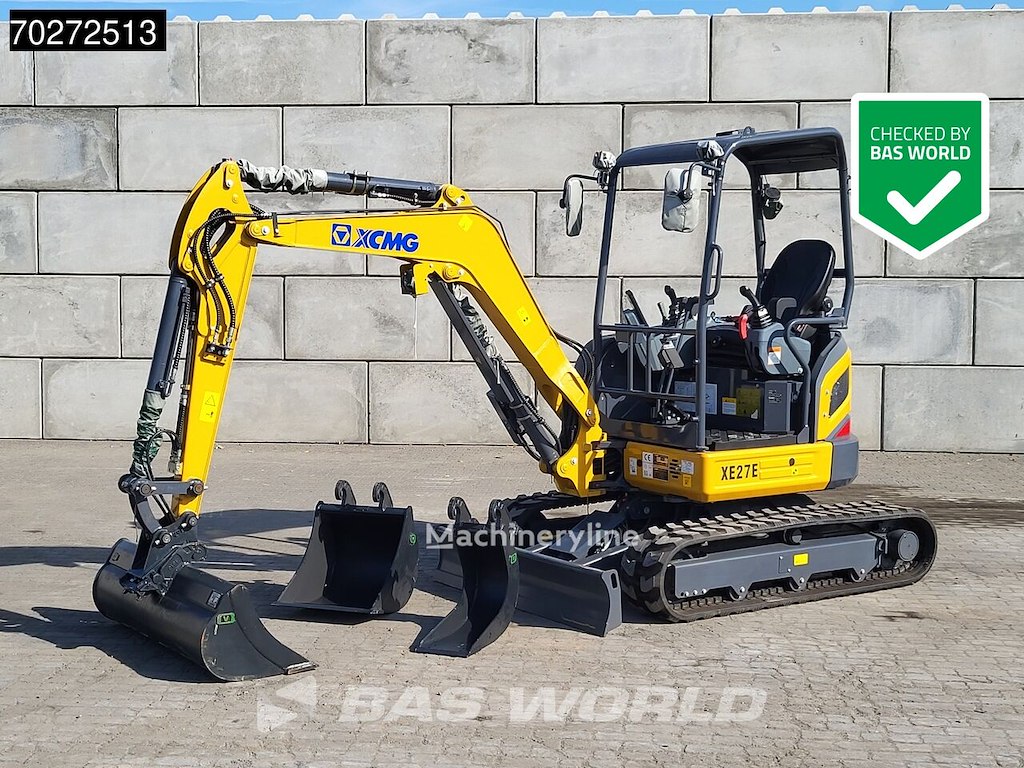Novi XCMG XE27 E FACTORY WARRANTY - CW / 3 BUCKETS - KUBOTA mini bager