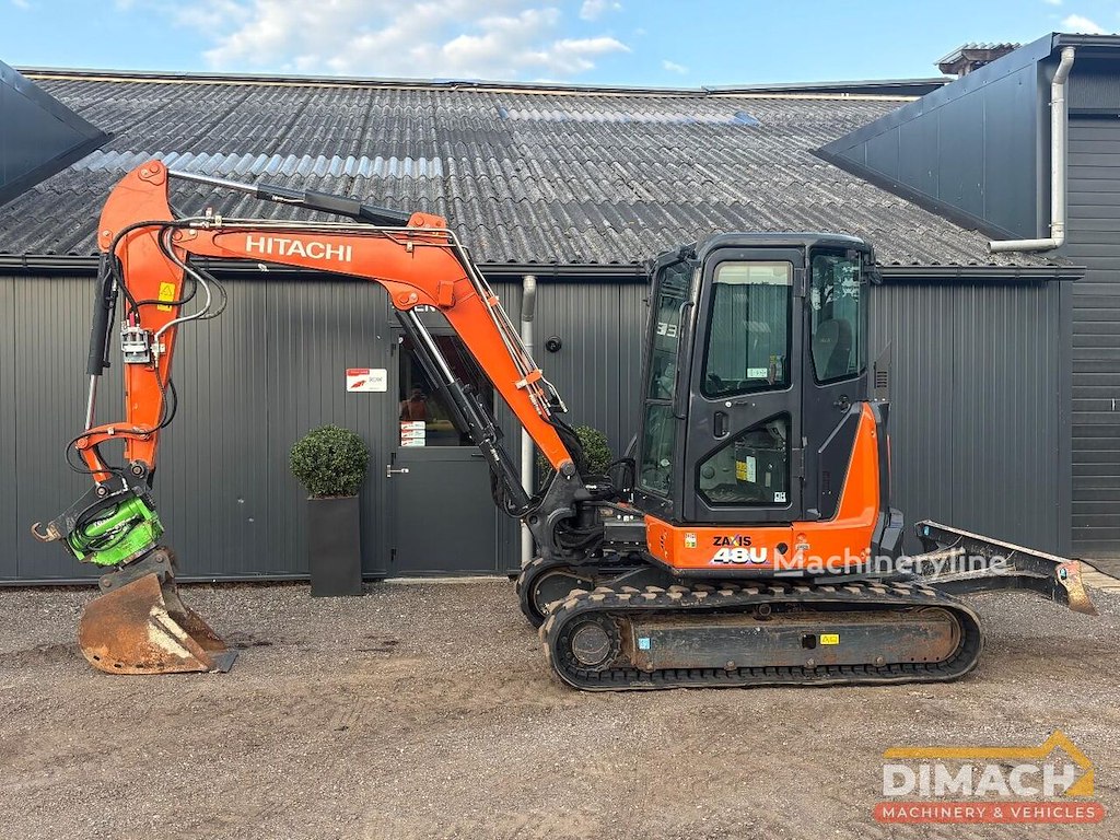 Hitachi ZX48U-6 air conditioning - HKS tiltrotator with bucket - 2791 ho mini bager