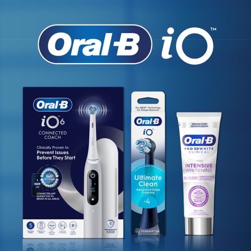 Oral-B iO6 Gray Opal Električna četkica za zube + Zamenski nastavci 4kom + Pasta za izbeljivanje zuba
