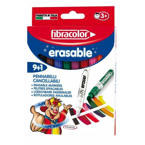 Flomasteri Erasable 9+1 Fibracolor