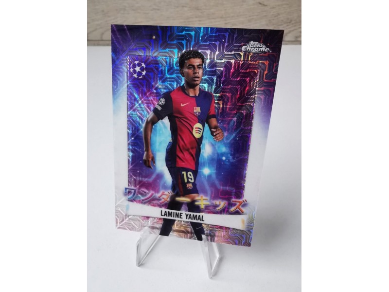 Lamine Yamal MOJO Topps Chome Wonderkids Japan kartica