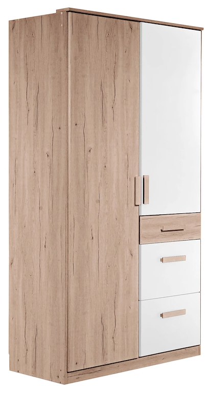 ORMAR SA KLASIČNIM VRATIMA bela, boja hrasta 90/199/58 cm