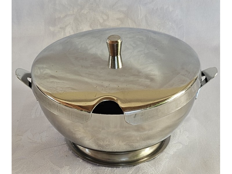 Inox posuda za šećer sa poklopcem