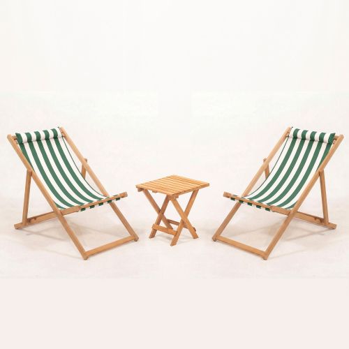 Myn03 - Green Green White Garden Table & Chairs Set (3 Pieces)