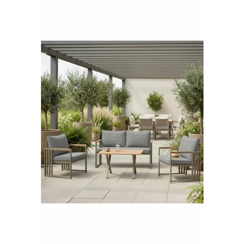Fatsa 2+1+1 - Grey Grey Garden Lounge Set