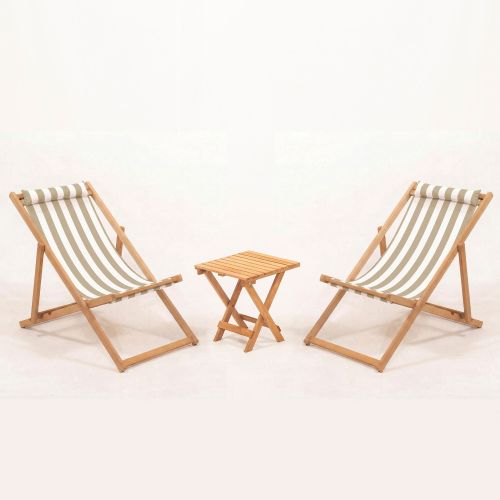 Myn03 - Brown Brown White Garden Table & Chairs Set (3 Pieces)