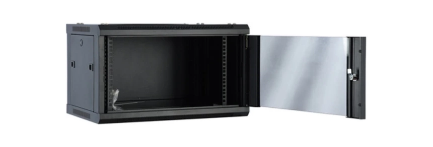 Rek ExeLink 19in,4U,600×450 zidni orman,nosivost do 30-40kg,kaljeno staklo,crna