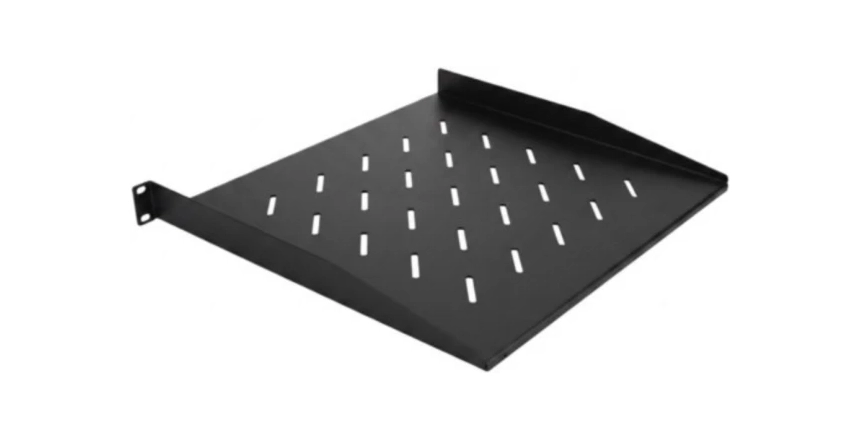 ExeLink Fiksna polica 1U za REK dubine 450mm prednje montiranje,19in,crna