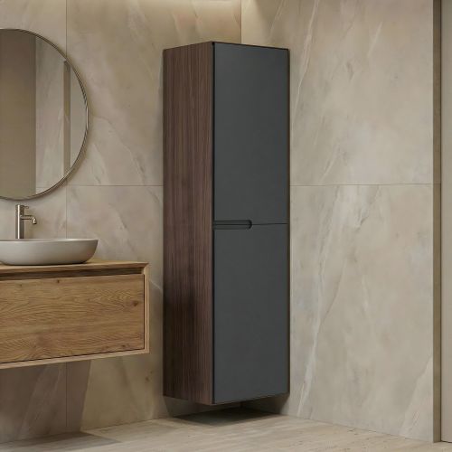 Craft 40 - 319 Walnut Anthracite Bathroom Cabinet