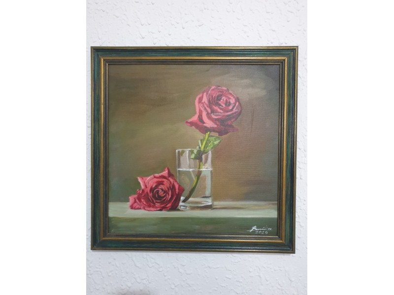 Slika ulje na platnu Ruze 47x47