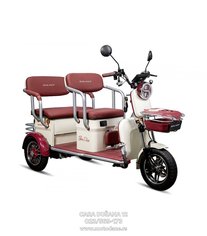 Električni tricikl Galaxy TITAN PLUS 650W crvena