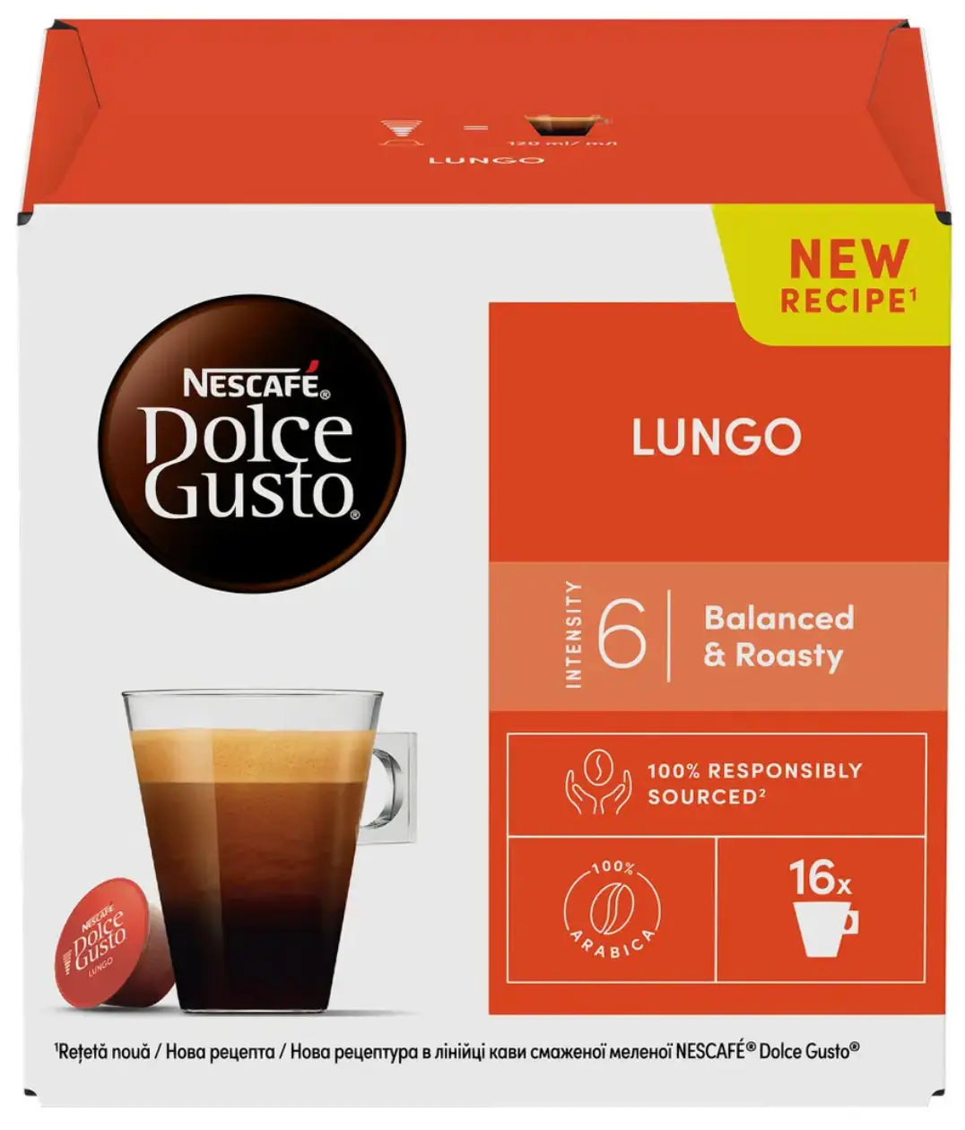 Nescafe Dolce Gusto Kapsule za kafu Lungo, 16 kapsula, 86,6 g