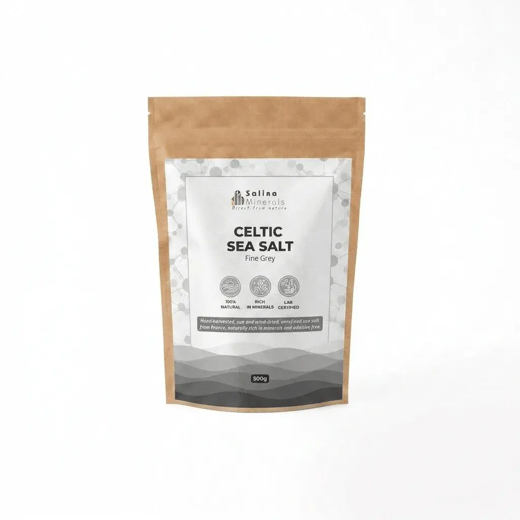 Salina Minerals Keltska morska so, Siva fina, 500 g