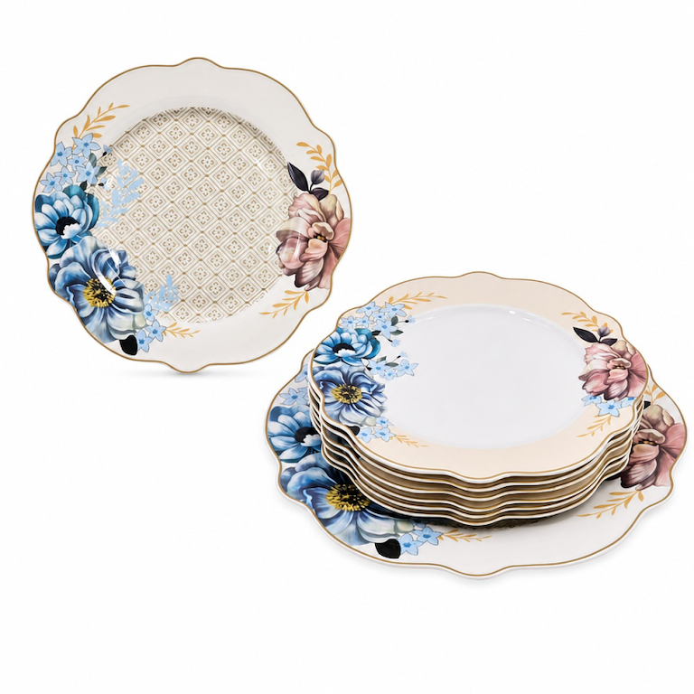 Set za tortu Iris porcelan 7/1