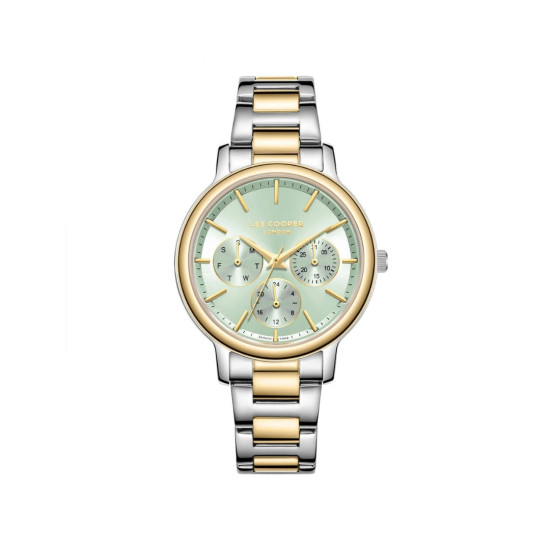 Lee Cooper London LC07946.280 ženski sat Multifunction Two Tone Light Mint Sunray Dial 35mm