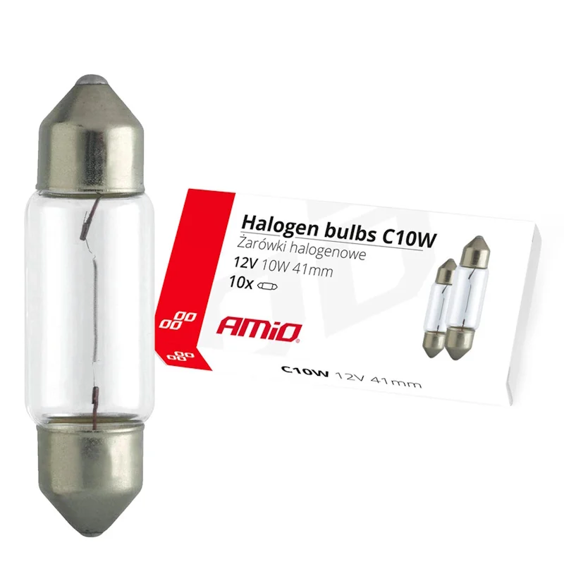 Sijalice sulfitne C10W 12V 10W 41mm (10 kom) – Amio 02557