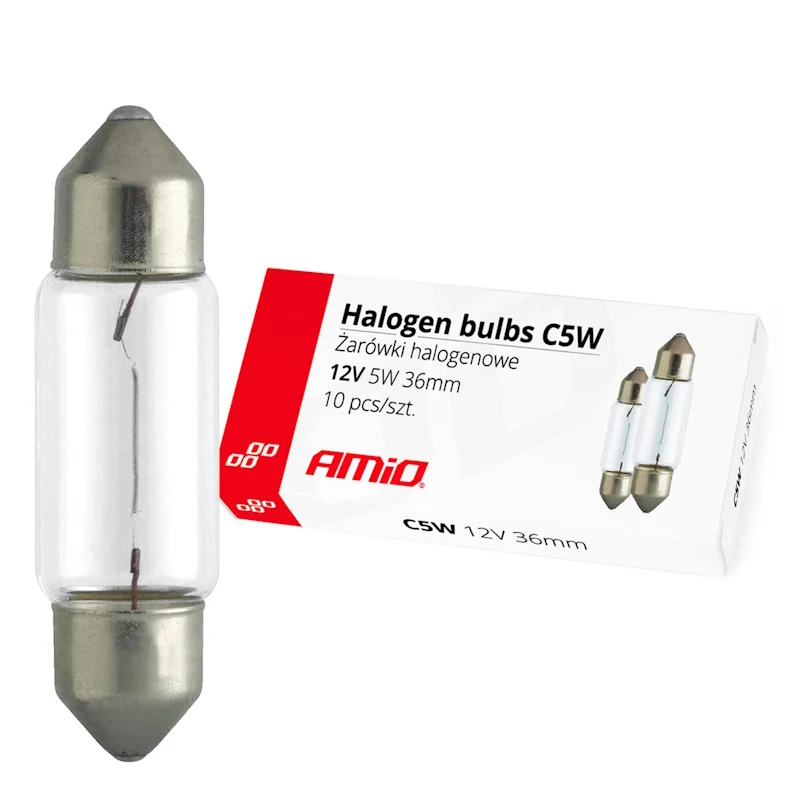 Sijalice sulfitne C5W 12V 5W 36mm (10 kom) – Amio 01486