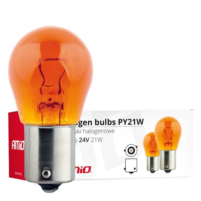 Sijalice PY21W 24V 21W narandžasta (10 kom) – Amio 02573