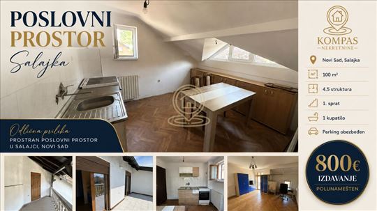 Poslovni prostor 100 m², Salajka, Novi Sad, 1. spr