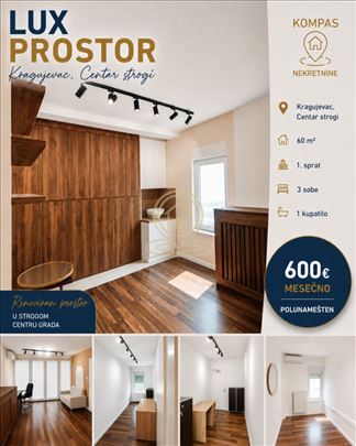 Poslovni prostor 60 m², Centar, Kragujevac, 1. spr