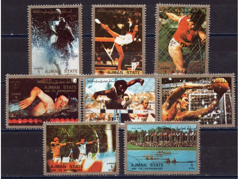 304 - Ajman - Olimpijske igre - žigosane marke