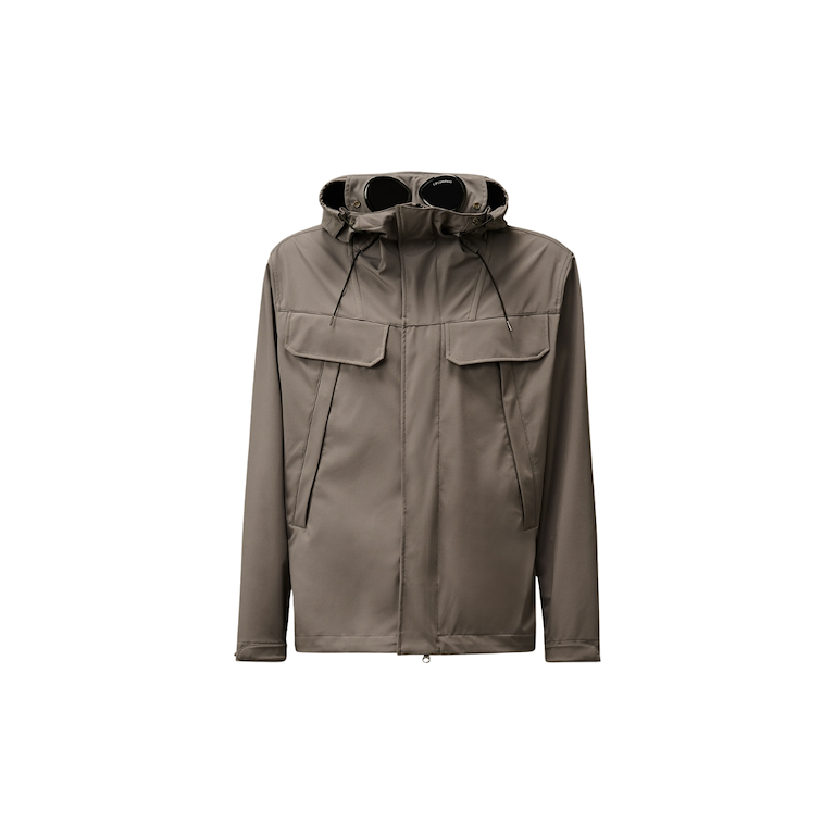 CP COMPANY SHELL-R DOUBLE POCKET GOGGLE JAKNA SMOKED PEARL