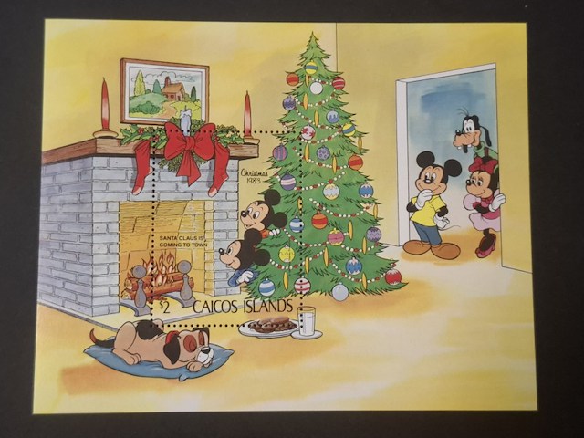 Dizni (Disney) Caicos Islands Christmas 1983. ** B44