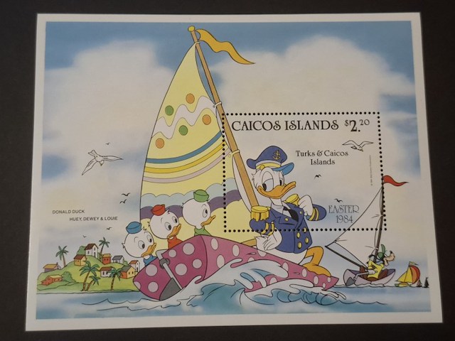 Dizni (Disney) Caicos Islands 1984. Easter ** Čisto B33