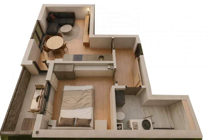 NOVOGRADNJA ČALIJE - 48m2