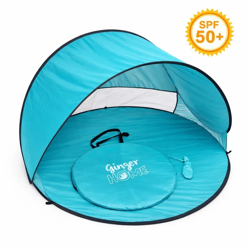 KINDER HOME Dečiji šator za igru na rasklapanje sa UV zaštitom 50+ – okrugli, lagan i sklopiv, za plažu i baštu, 150×150×90 cm GH-T-02ID: EK000878684