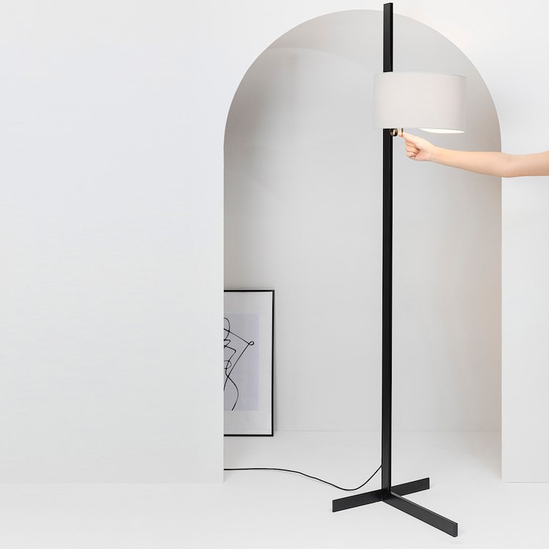 FARO STAND UP Crna i siva podna lampa – 57211-03