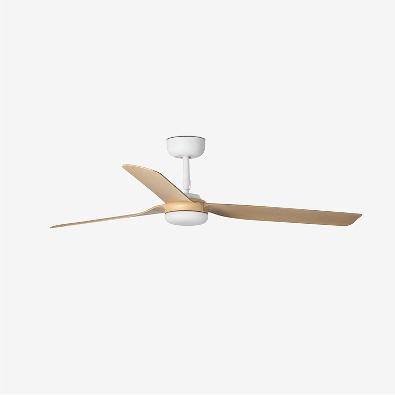FARO PUNT M Ventilator od belog/svetlog drveta sa DC motorom – 33816