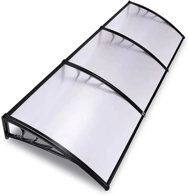 Nadstrešnica 300x100cm Crna Providna 5mm Leksan ( 1396 )