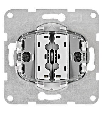 Prekidač 1P dvostruki, mehanizam s osvjetljenjem, s nožicama
VISIO S 55 (55x55) / VISIO S 50 (50x50), Rated current 10 (ohmic, inductive)A, Connection type Plug-in terminal