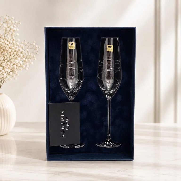 Gift Box čaše za šampanjac Hokaido – set dve čaše