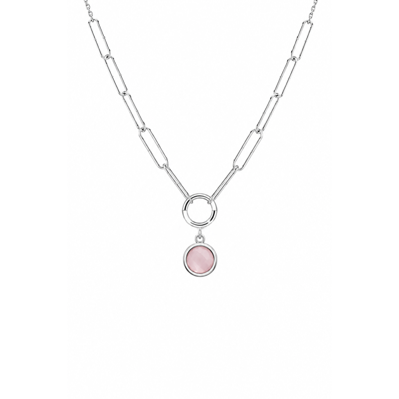 BLUSH SILVER NECKLACE